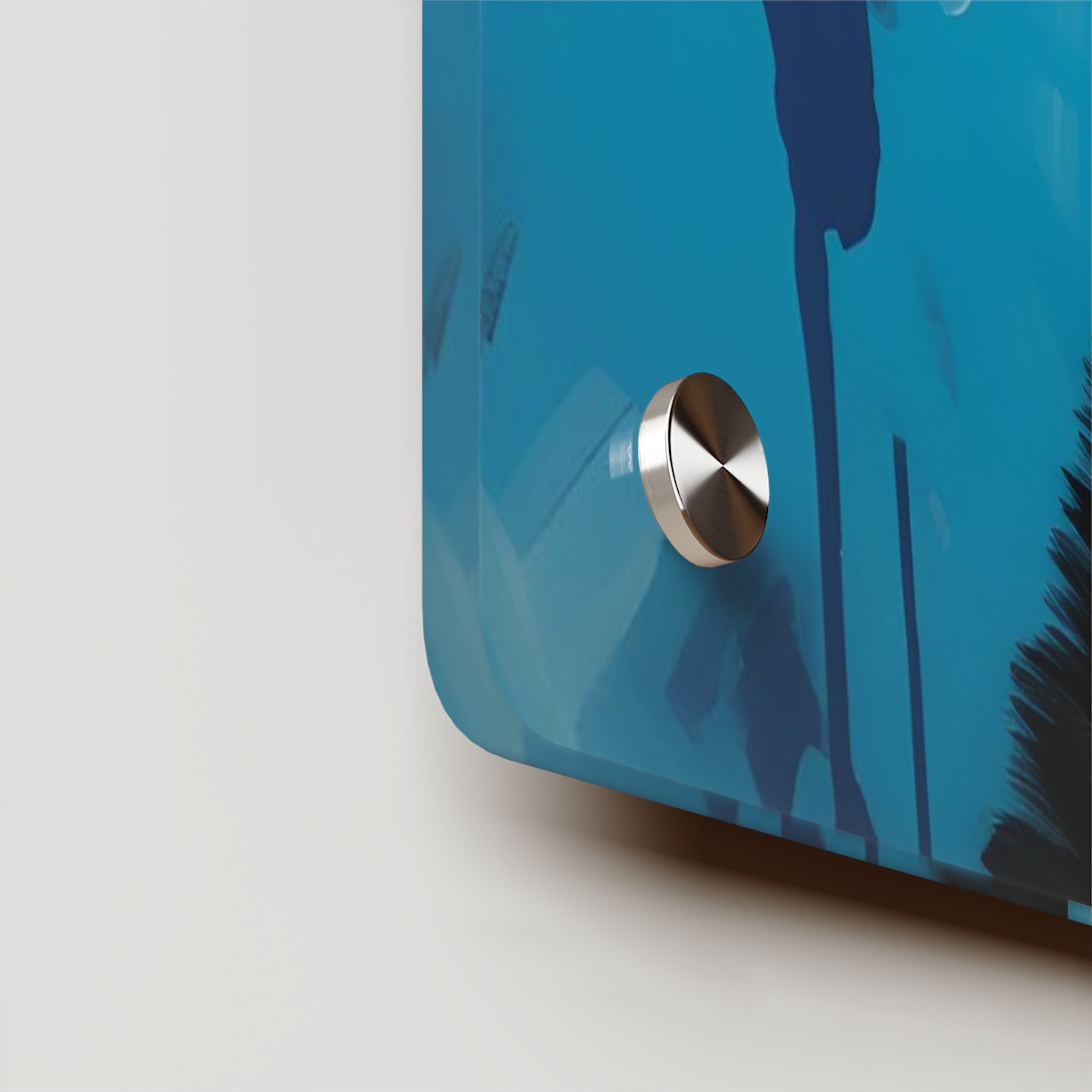 Giraffe Blue Acrylic Wall Art Panel, Safari Theme Acrylic Wall Art ...