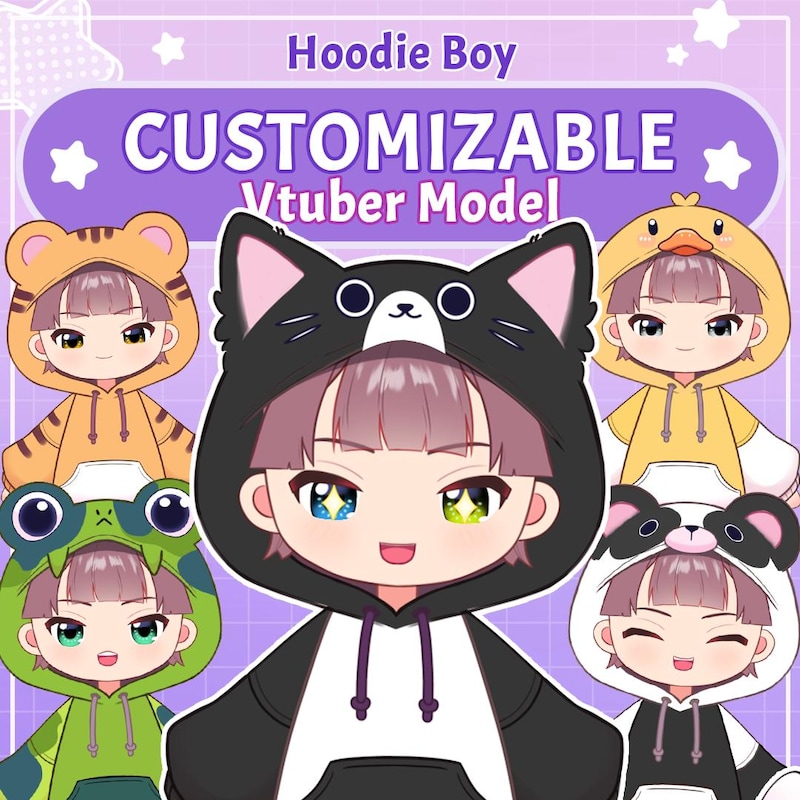 Customizable Vtuber Male Model - Etsy