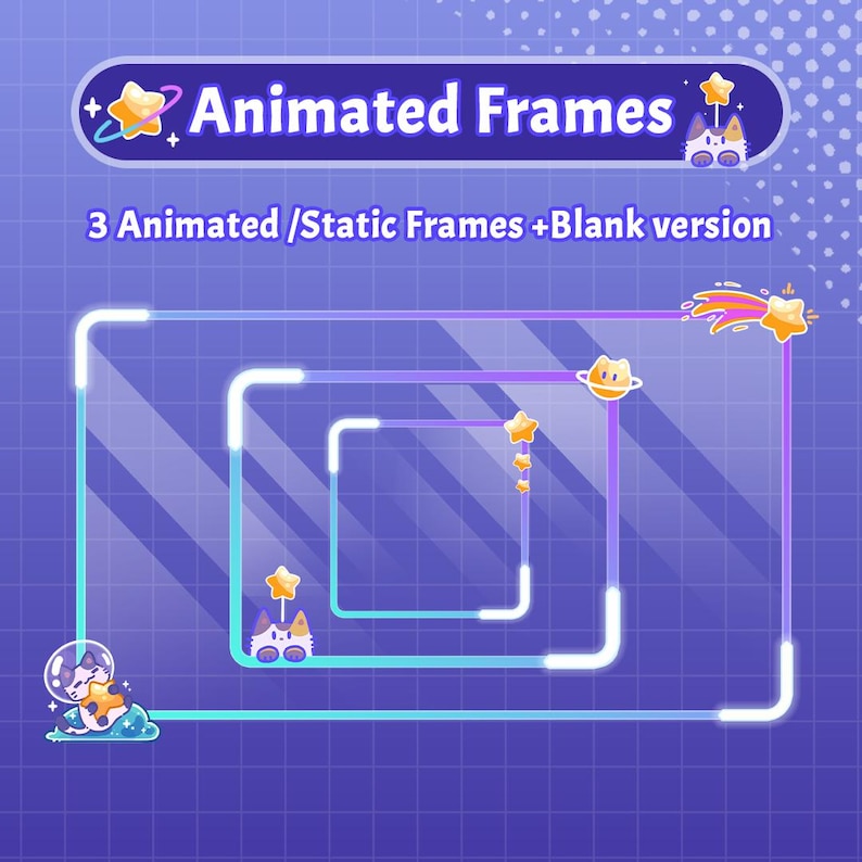 Stream Overlay Package - Starry Paws | Cute and Cozy Twitch Overlays ...