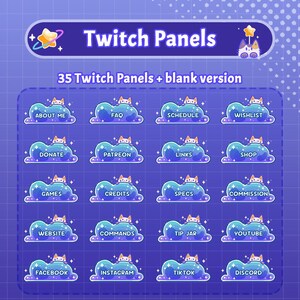 Stream Overlay Package - Starry Paws | Cute and Cozy Twitch Overlays ...