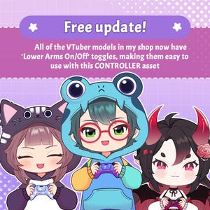 Customizable Live2d Vtuber Asset | Rigged Game Controller | Vtuber Hand ...