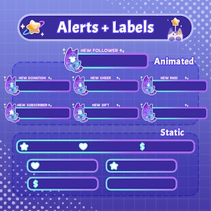 Stream Overlay Package - Starry Paws | Cute and Cozy Twitch Overlays ...