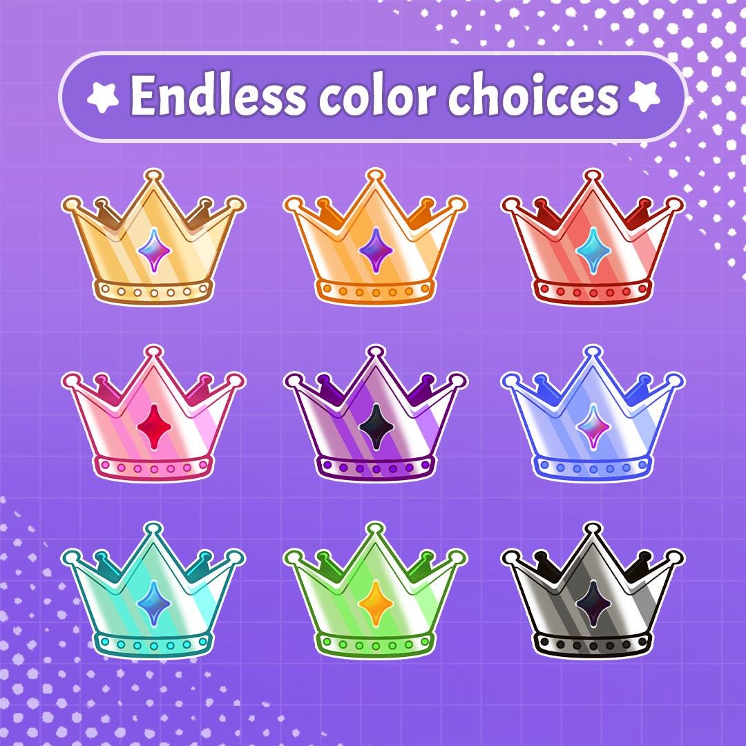 Customizable Live2d Vtuber Asset | Rigged Crown | Vtuber Head Asset for ...