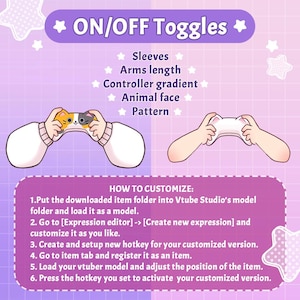 Customizable Live2d Vtuber Asset | Rigged Game Controller | Vtuber Hand ...