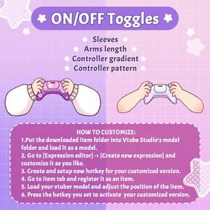 Customizable Live2d Vtuber Asset | Rigged Game Controller | Vtuber Hand ...