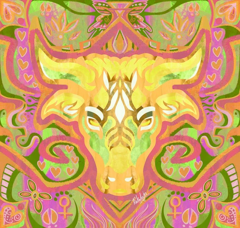 Taurus Symbol and Bull Head Decals - Etsy