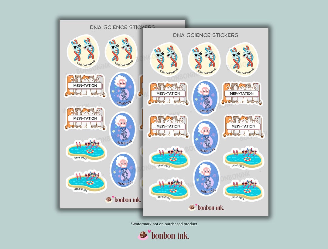 DNA Science Stickers • Student Reward Stickers • Teacher Stickers ...