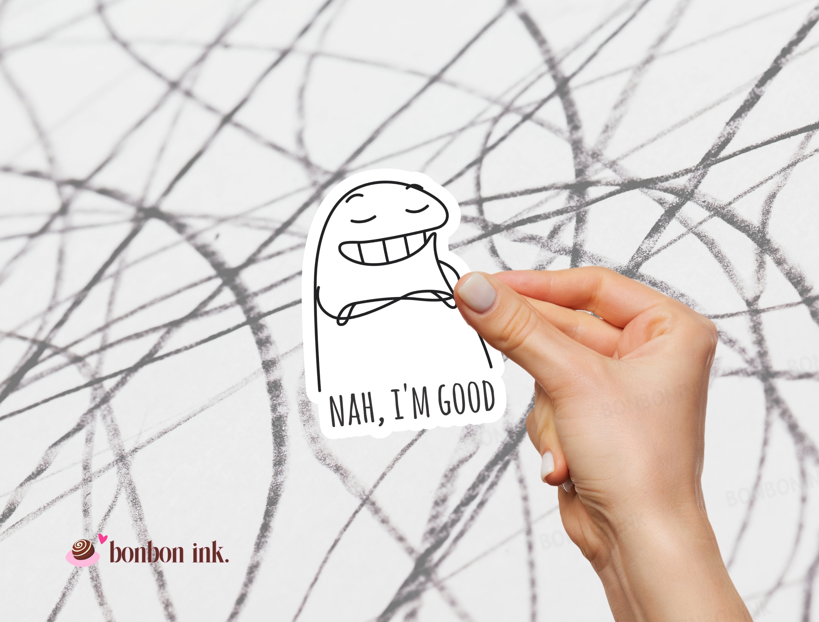 Nah, I'm Good Sticker • Flork Meme Stickers • Dark Chocolate Collection ...