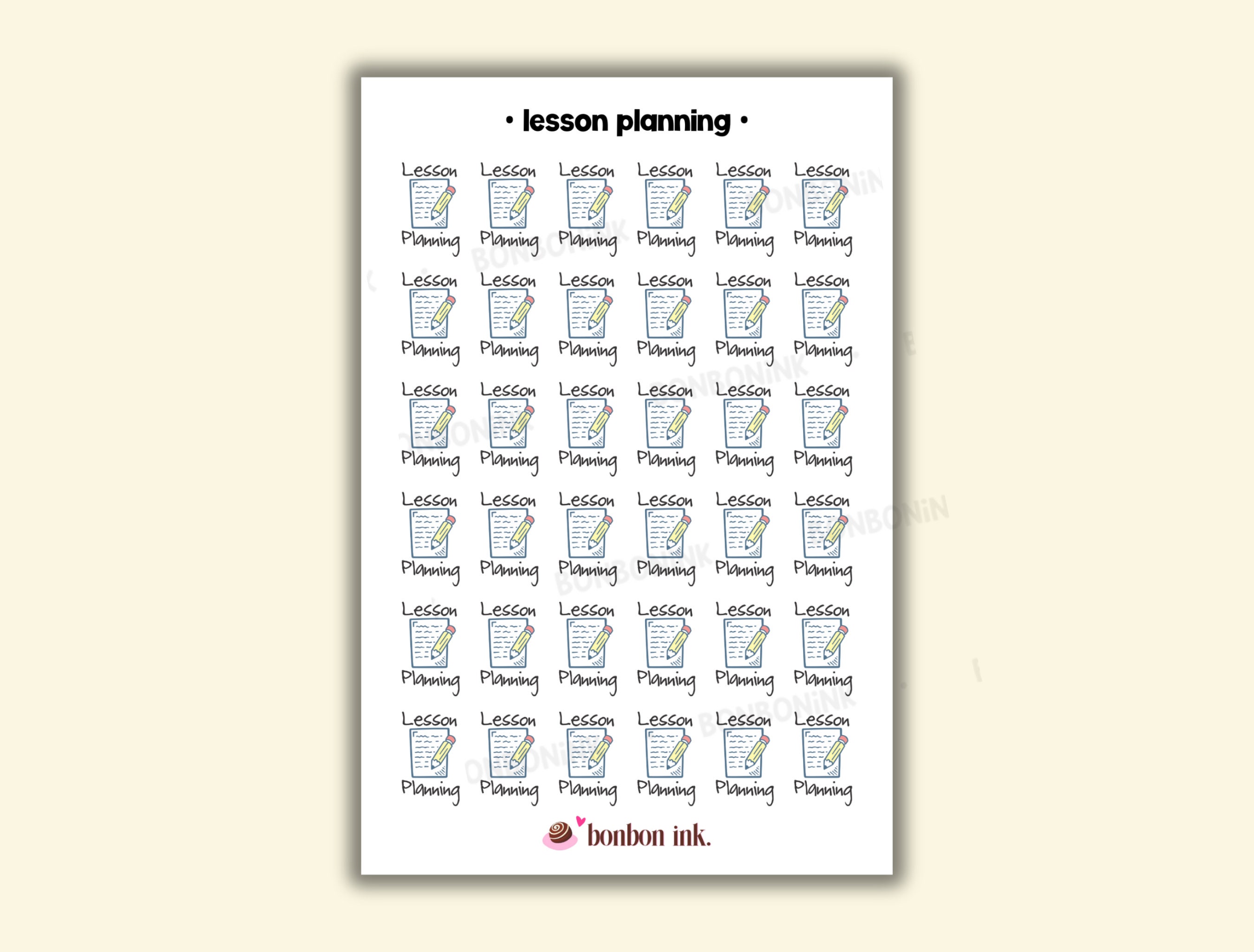 Lesson Planning Sticker Sheet • School Calendar Stickers • Teacher ...