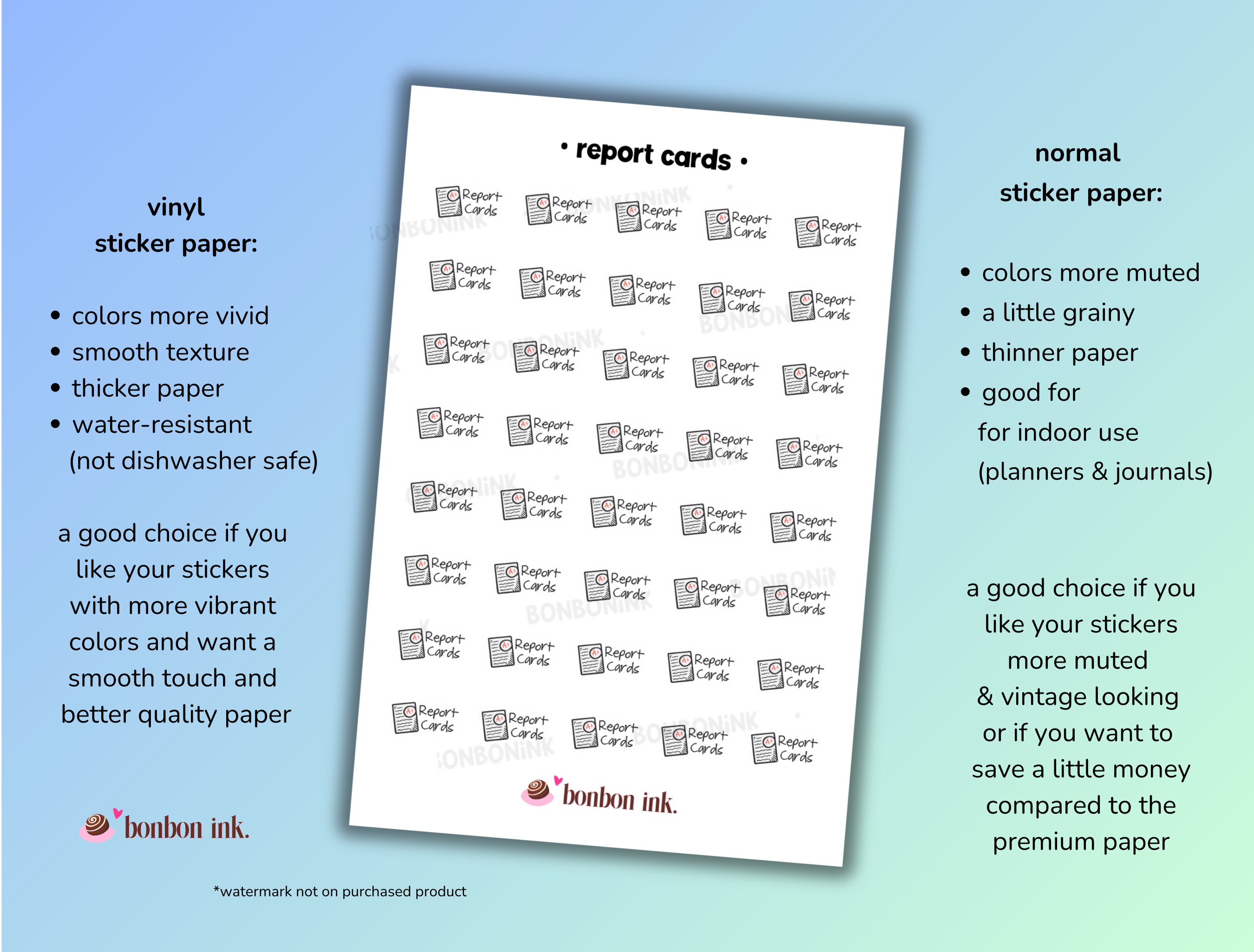 Report Cards Reminder Sticker Sheet • Report Card Teacher Stickers ...