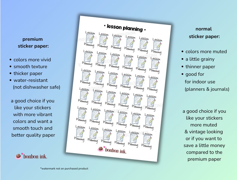 Lesson Planning Sticker Sheet • School Calendar Stickers • Teacher ...