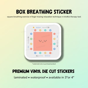 Box Breathing Sticker • Square Breathing Exercise • Finger Tracing ...
