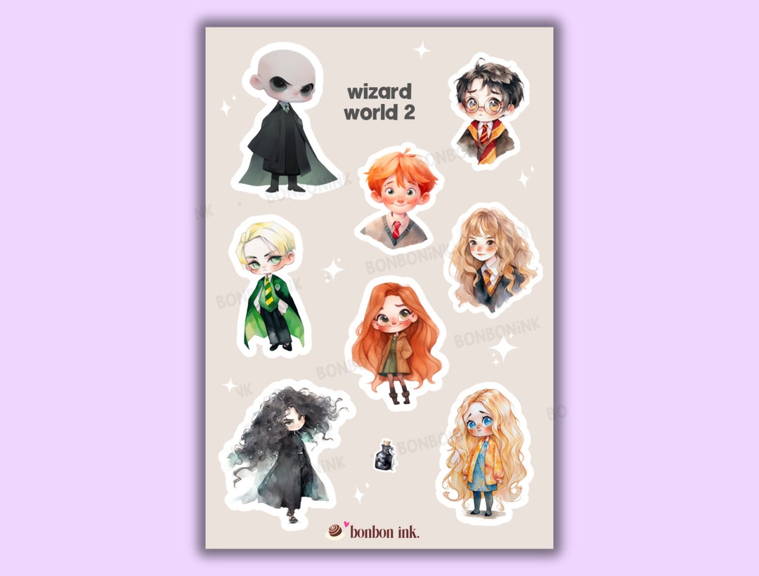 Wizard World 2 Sticker Sheet • Kawaii Wizards • Magical School Stickers • Planner Stickers ...