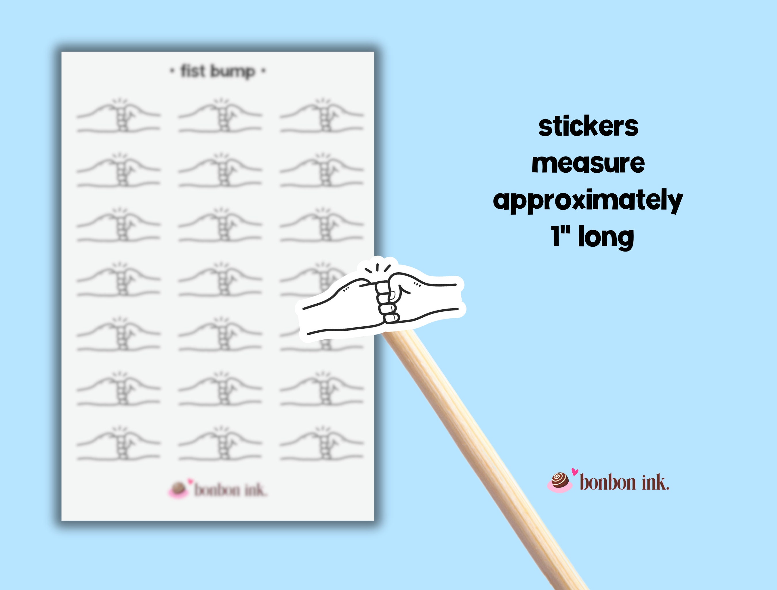 Fist Bump Sticker Sheet • Encouragement Stickers • Motivational ...