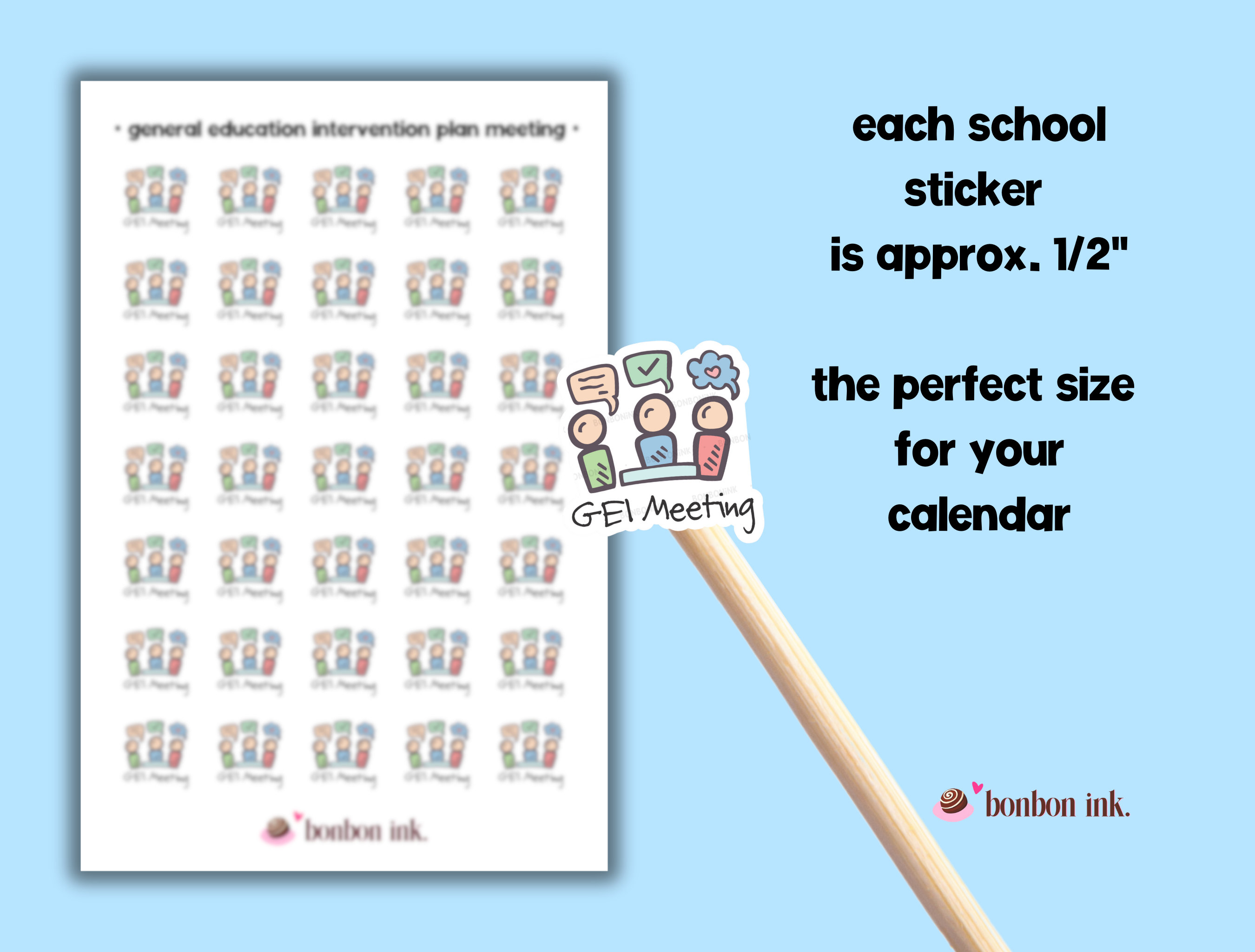 General Education Intervention Plan Meeting Stickers • GEI Meeting ...