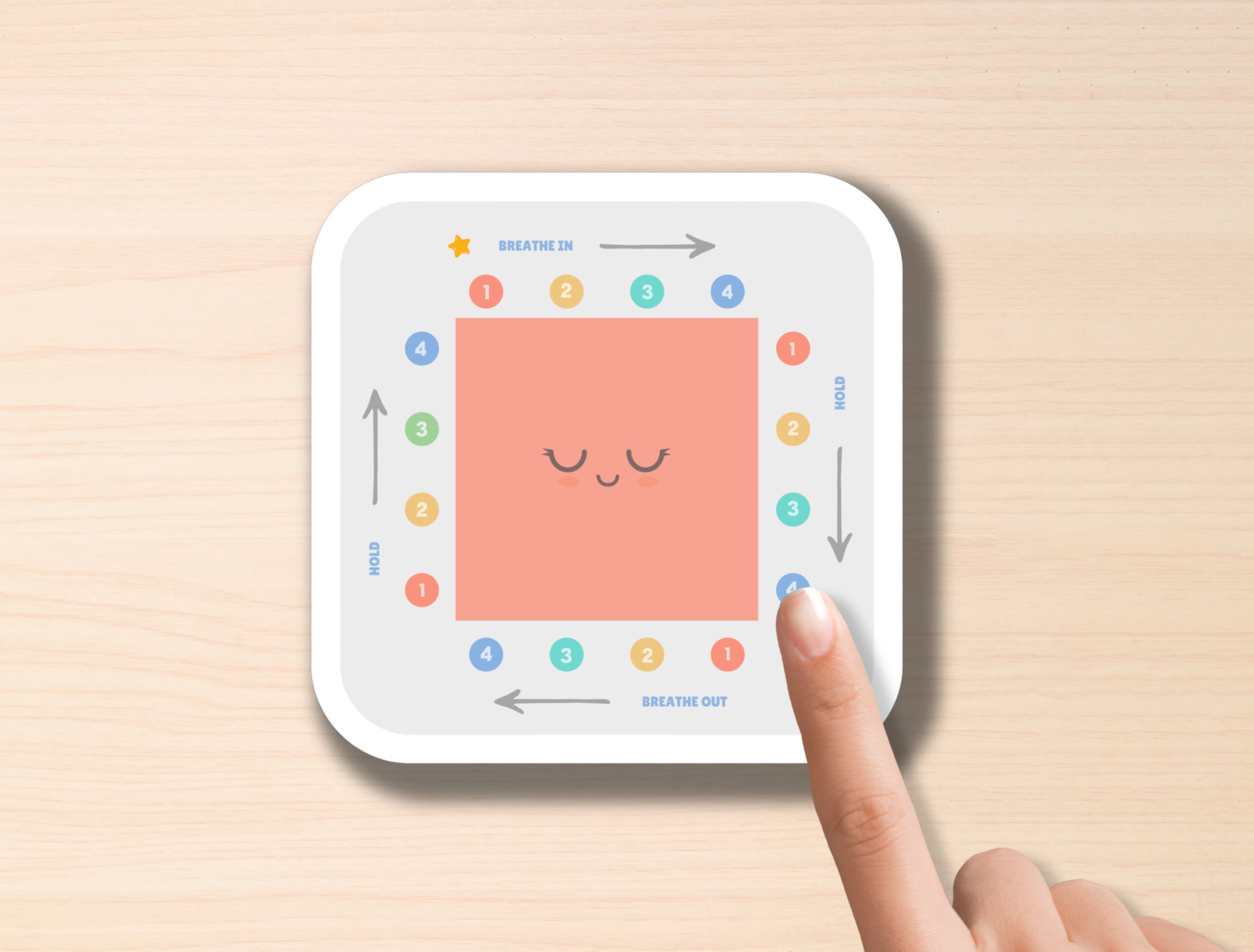 Box Breathing Sticker Sheet • Square Breathing Exercise • Finger ...