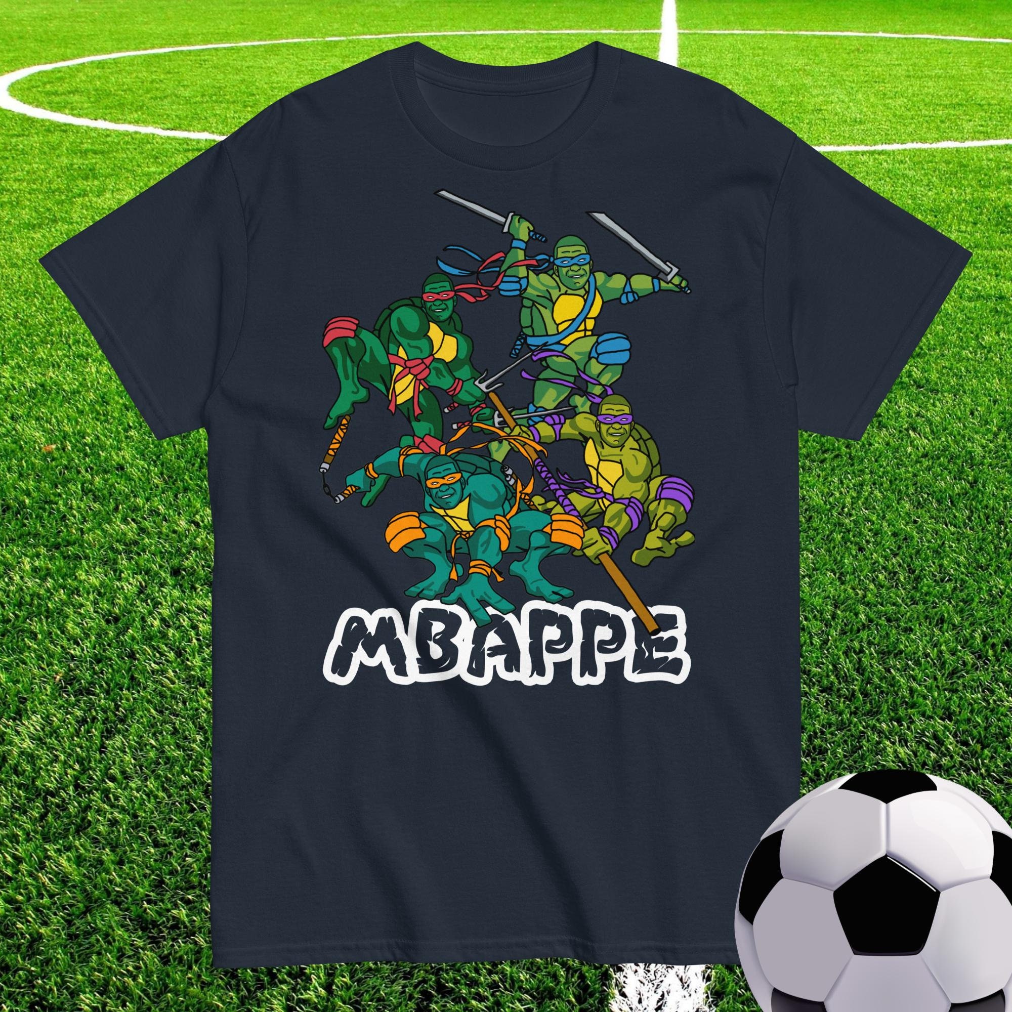 Funny Kylian Mbappe Shirt Ninja Turtles Shirt Football Shirt Soccer ...