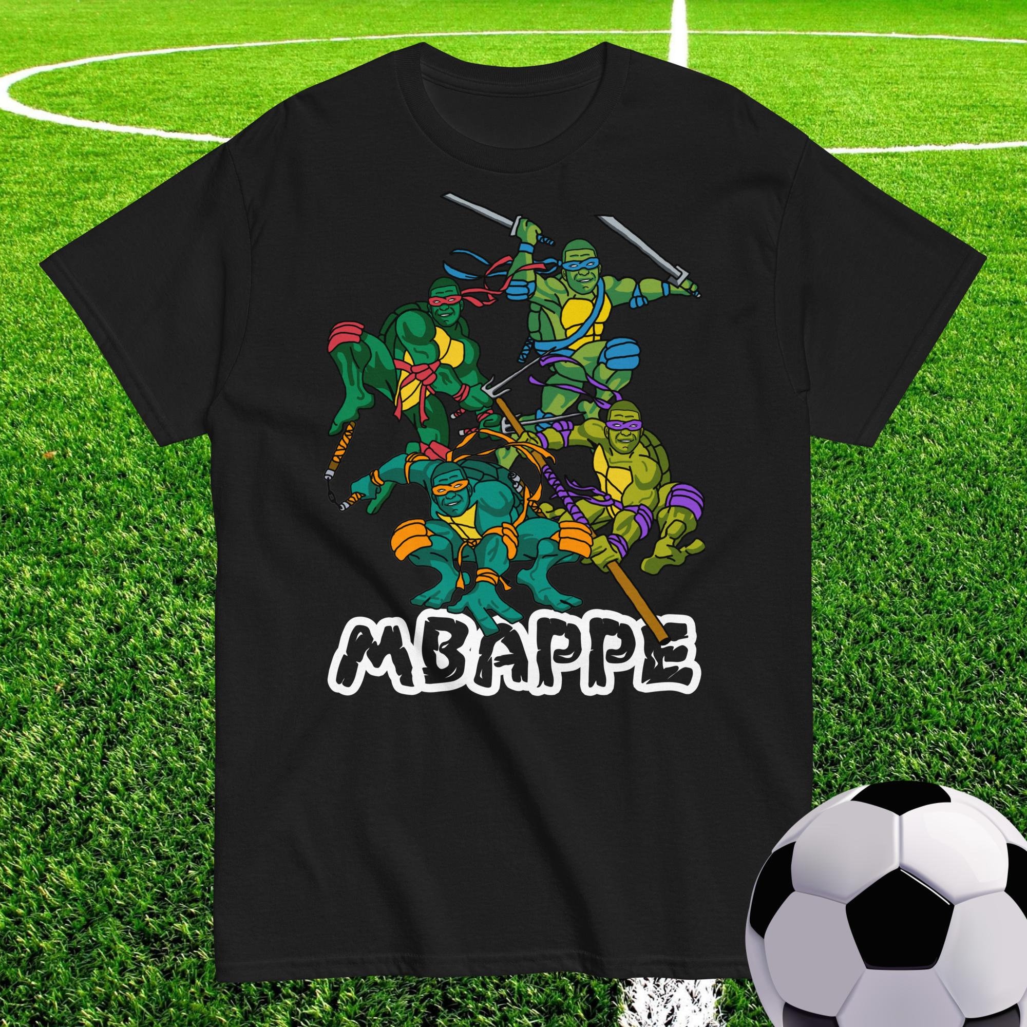 Funny Kylian Mbappe Shirt Ninja Turtles Shirt Football Shirt Soccer ...