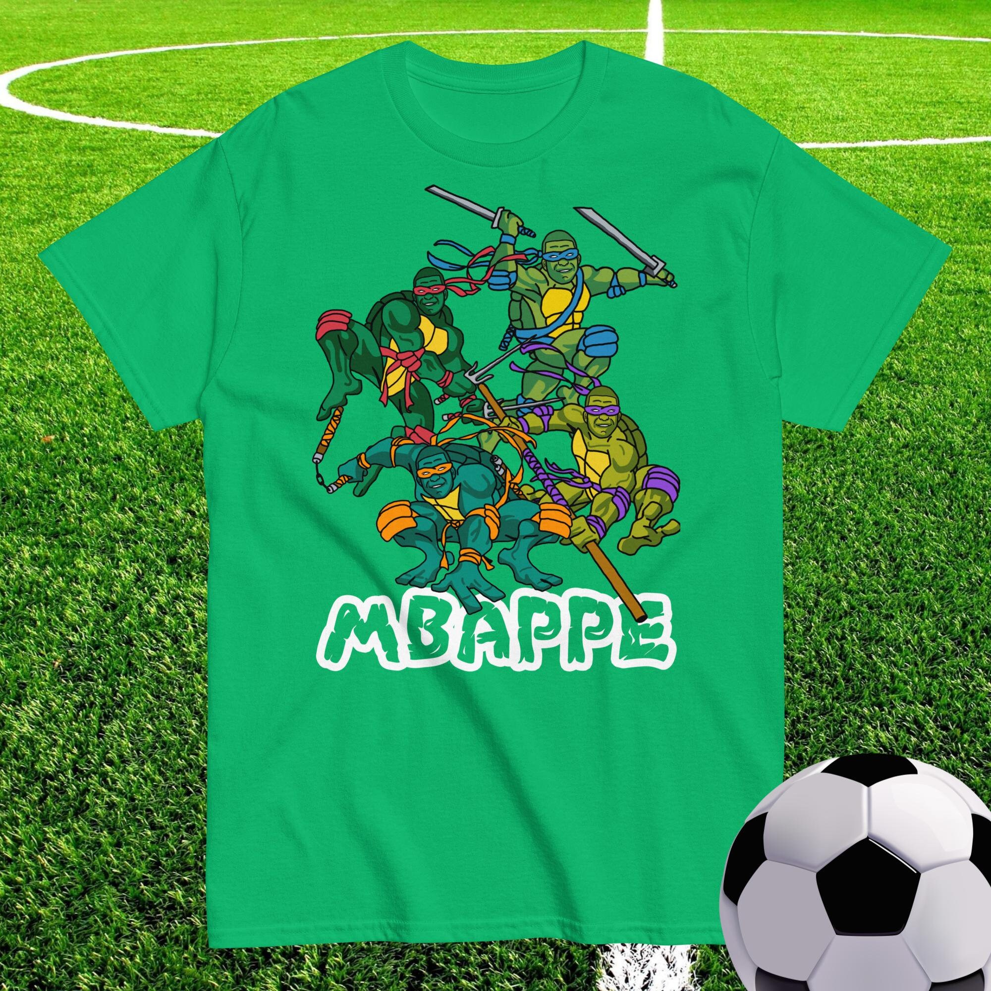 Funny Kylian Mbappe Shirt Ninja Turtles Shirt Football Shirt Soccer ...