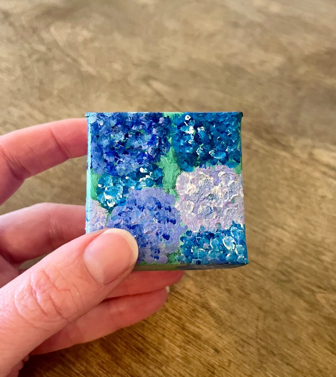 Hand Painted Jewelry Box-hydrangeas Purple/blue - Etsy