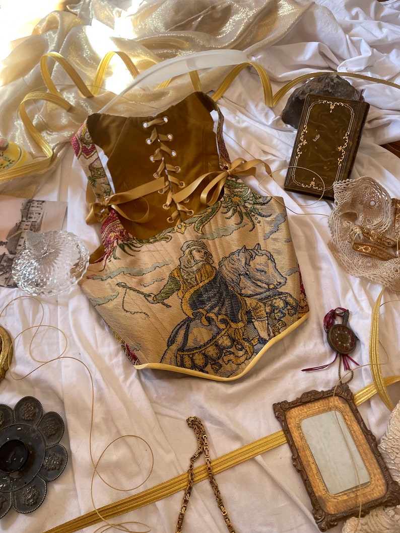 Vintage Renaissance Corset Alienor Whale Body, Bustier Top, Cottagecore ...