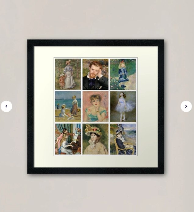 Renoir Art Collage Printable Pierre-auguste Renoir Paintings Art Lover ...