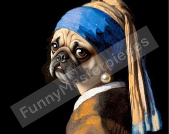 Girl With a Pearl Earring Vermeer Print Vermeer Paintings Poster ...