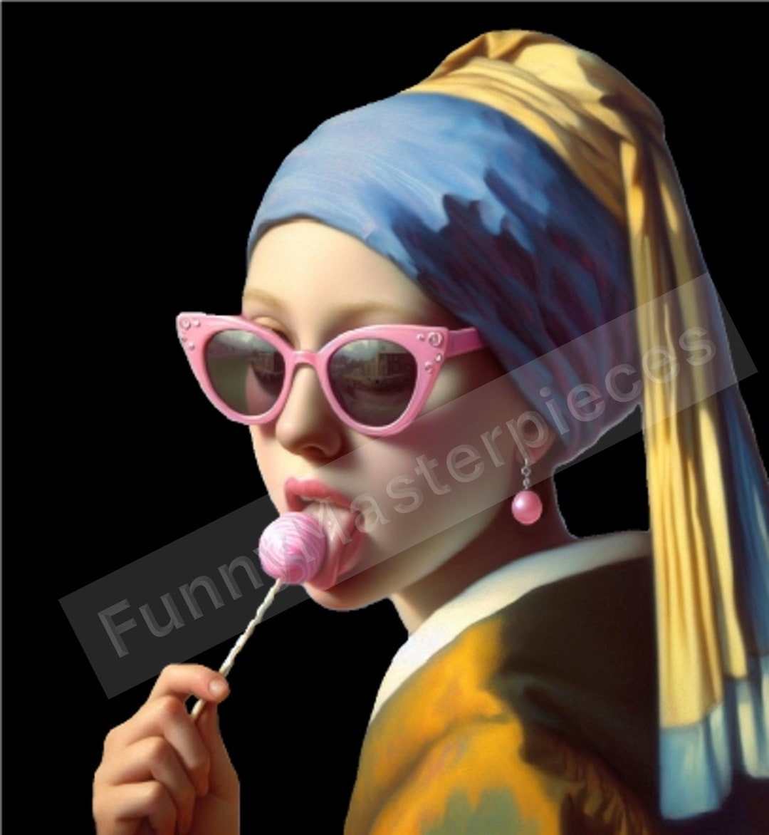Vermeer Girl With a Pearl Earring and Lollipop Vermeer Painting Girl ...