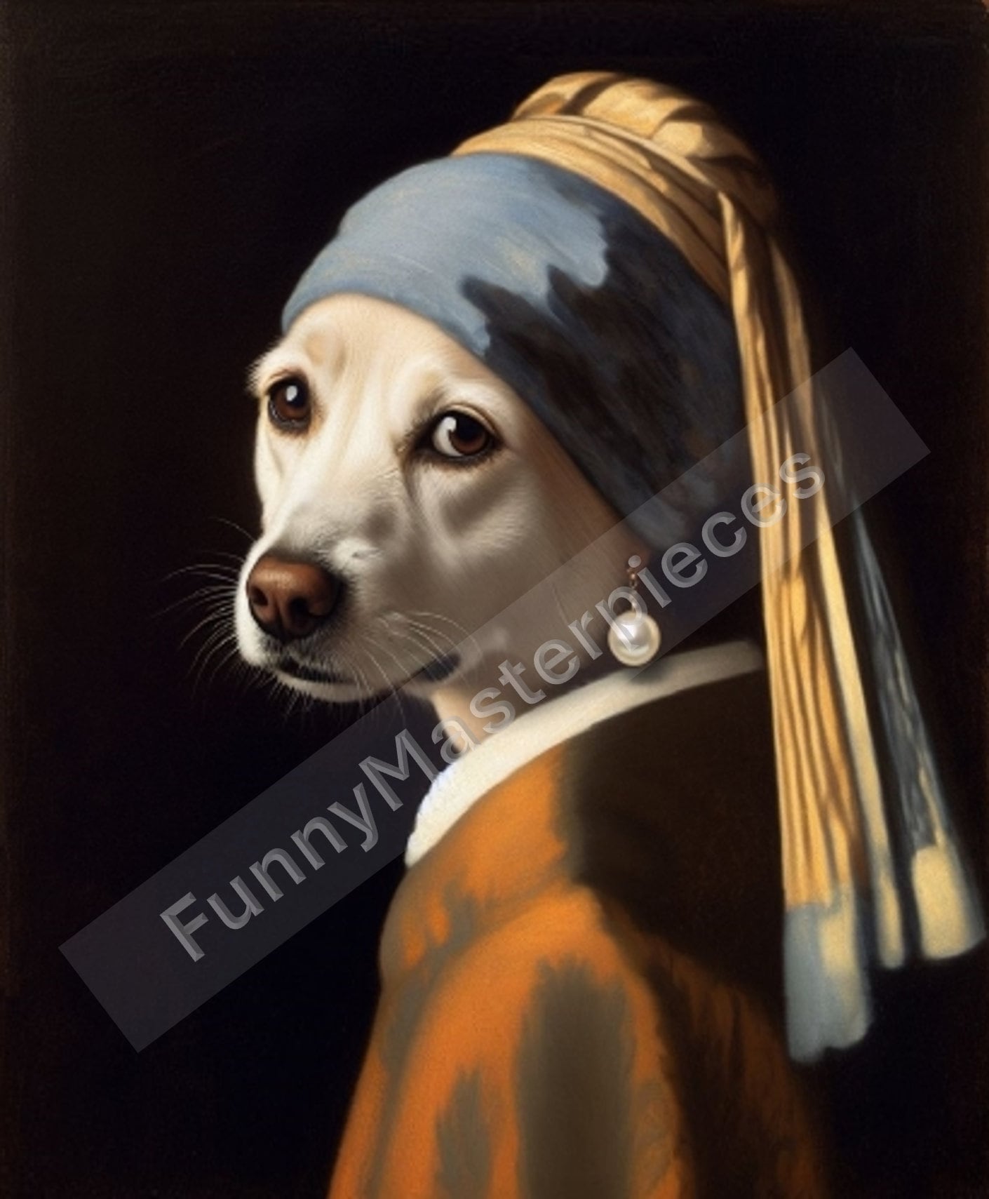 Girl With a Pearl Earring Vermeer Painting Parody Vermeer Print Funny ...