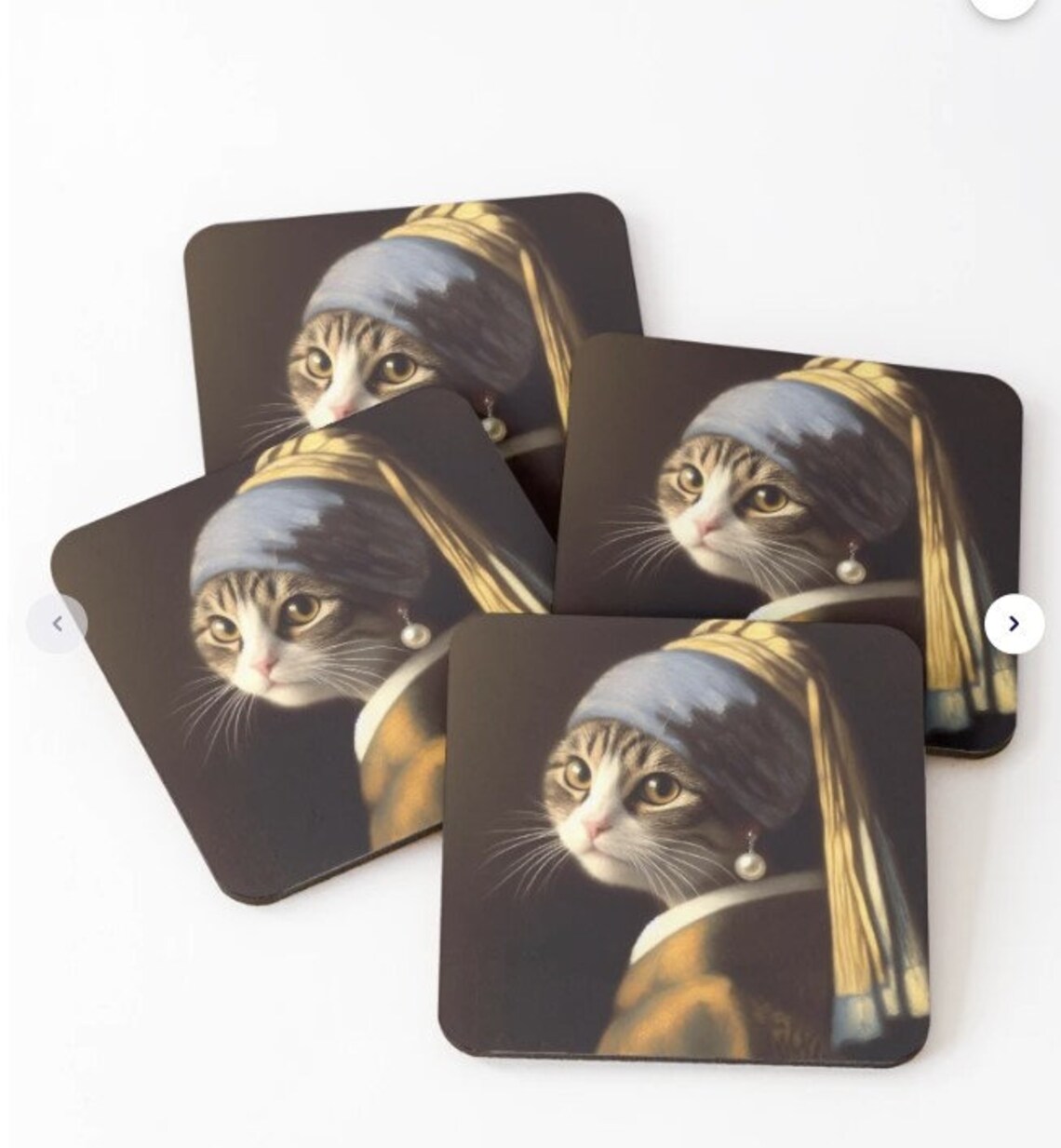 Girl With a Pearl Earring Vermeer Painting Parody Vermeer Print Cat ...