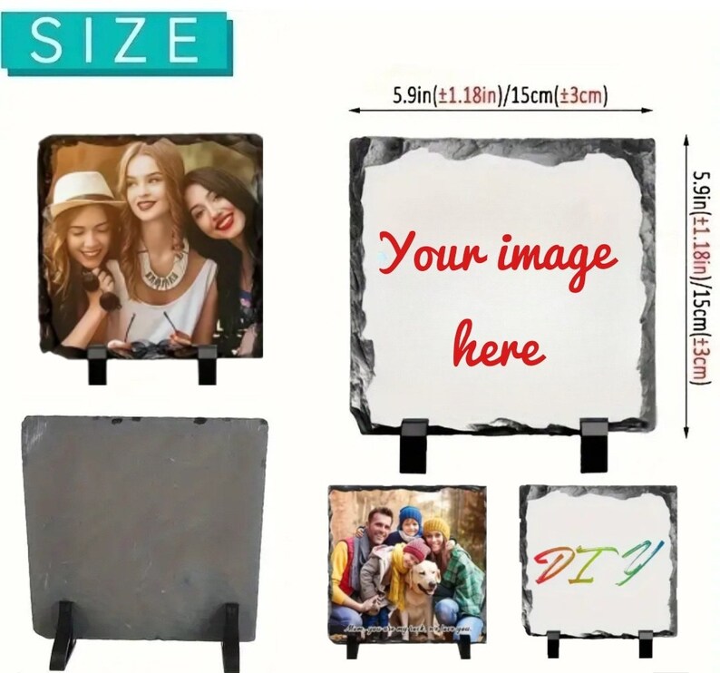 Stone Photo Frame Slate Custom Personalized - Etsy