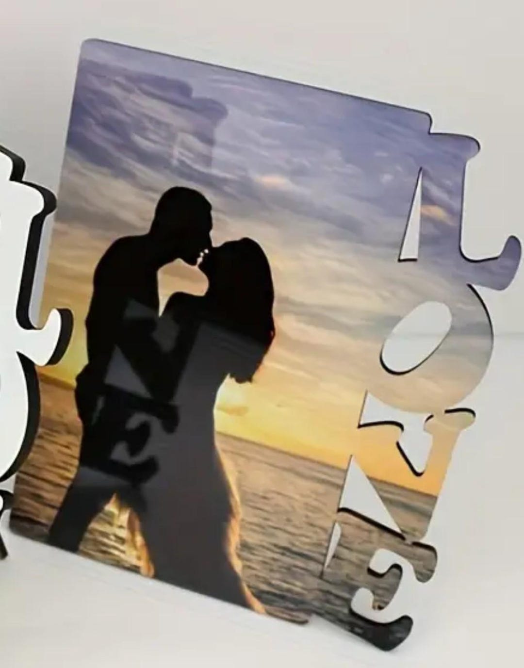 Personalized Love Photo Frame With Stand Custom Photo Gift - Etsy