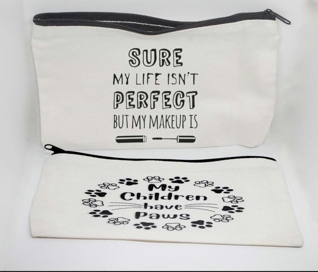 Customizable Zippered Makeup Bag: Personalized Photo/slogan Travel ...