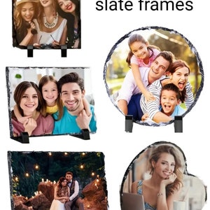 Stone Photo Frame Slate Custom Personalized - Etsy