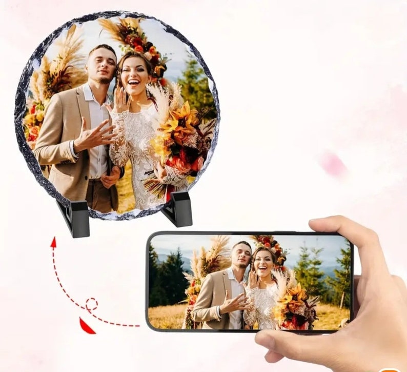 Stone Photo Frame Slate Custom Personalized - Etsy