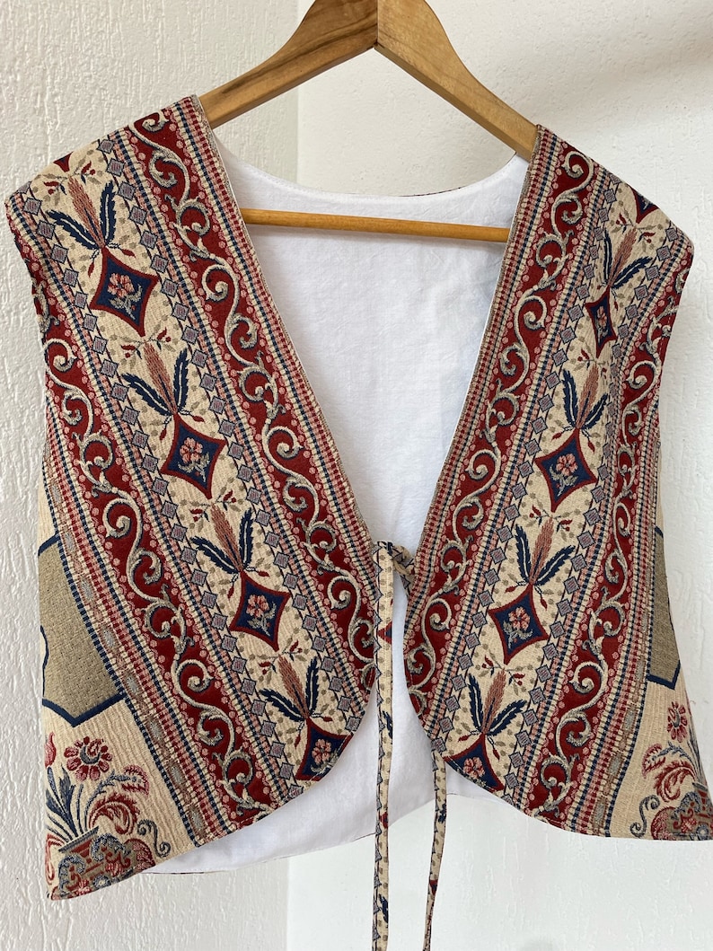 Embroiled Fashion Unique Vest: Elegance of Upcycling With Love - Etsy