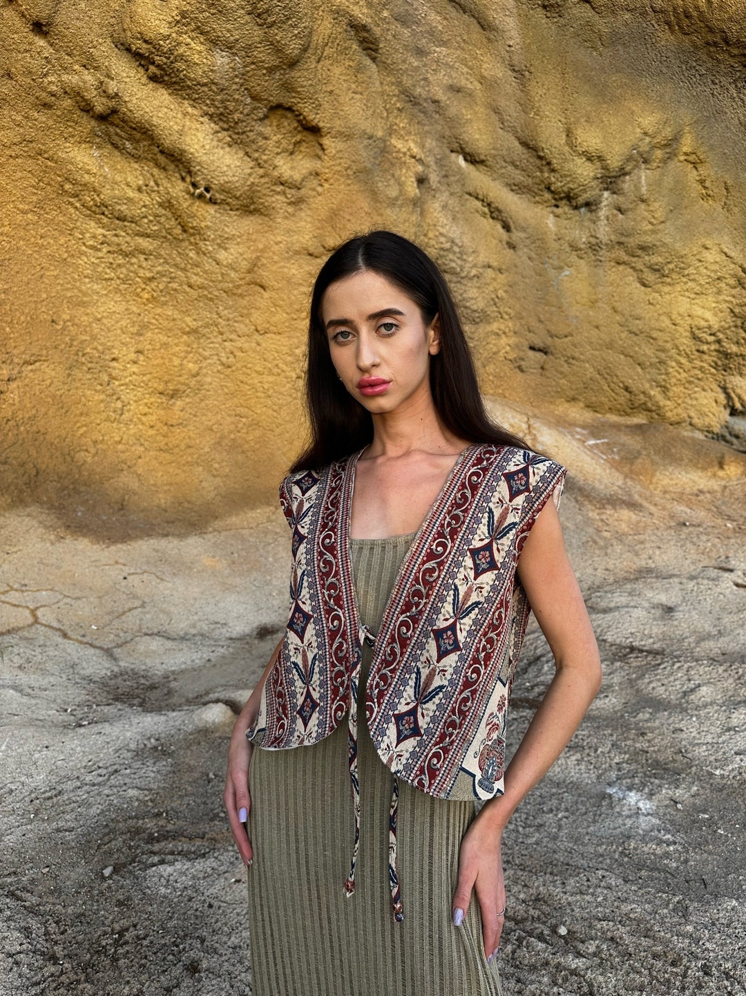 Embroiled Fashion Unique Vest: Elegance of Upcycling With Love - Etsy