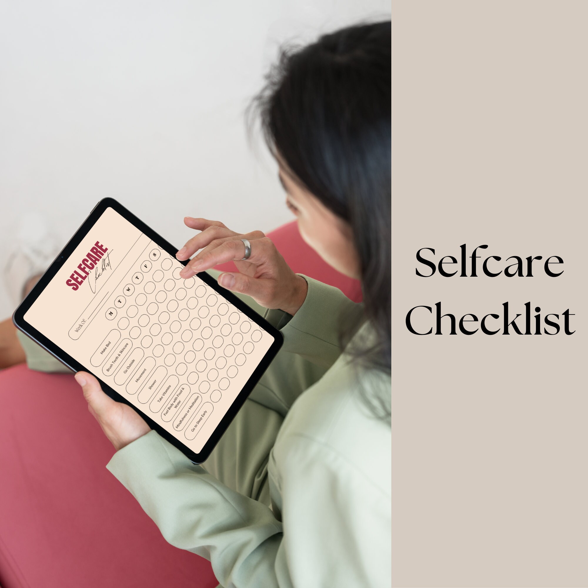 Mood Tracker Printable Self-love Journal & ADHD Digital Planner Premade ...