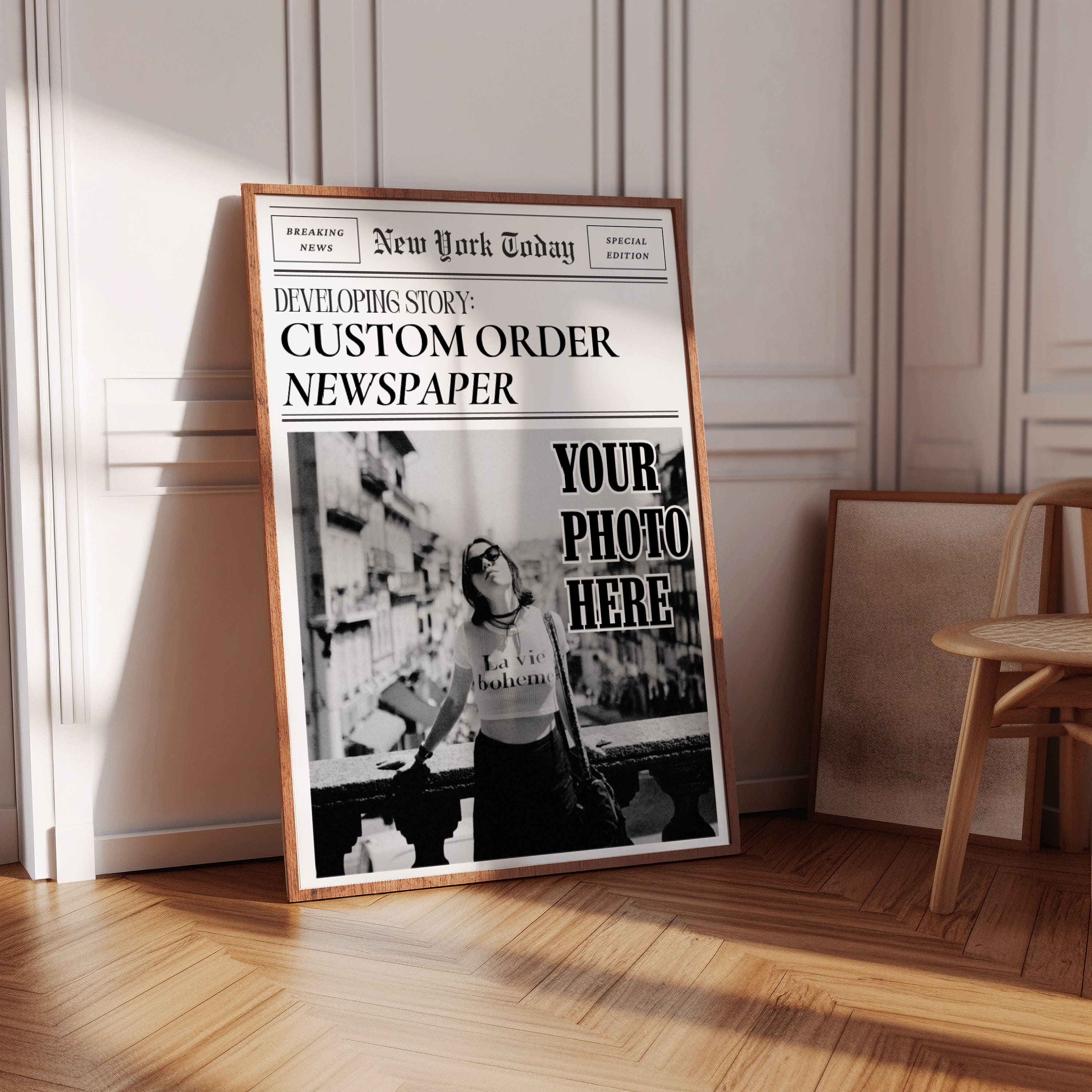 Custom Newspaper Print - Personalized Newspaper Wall Art New York Today ...