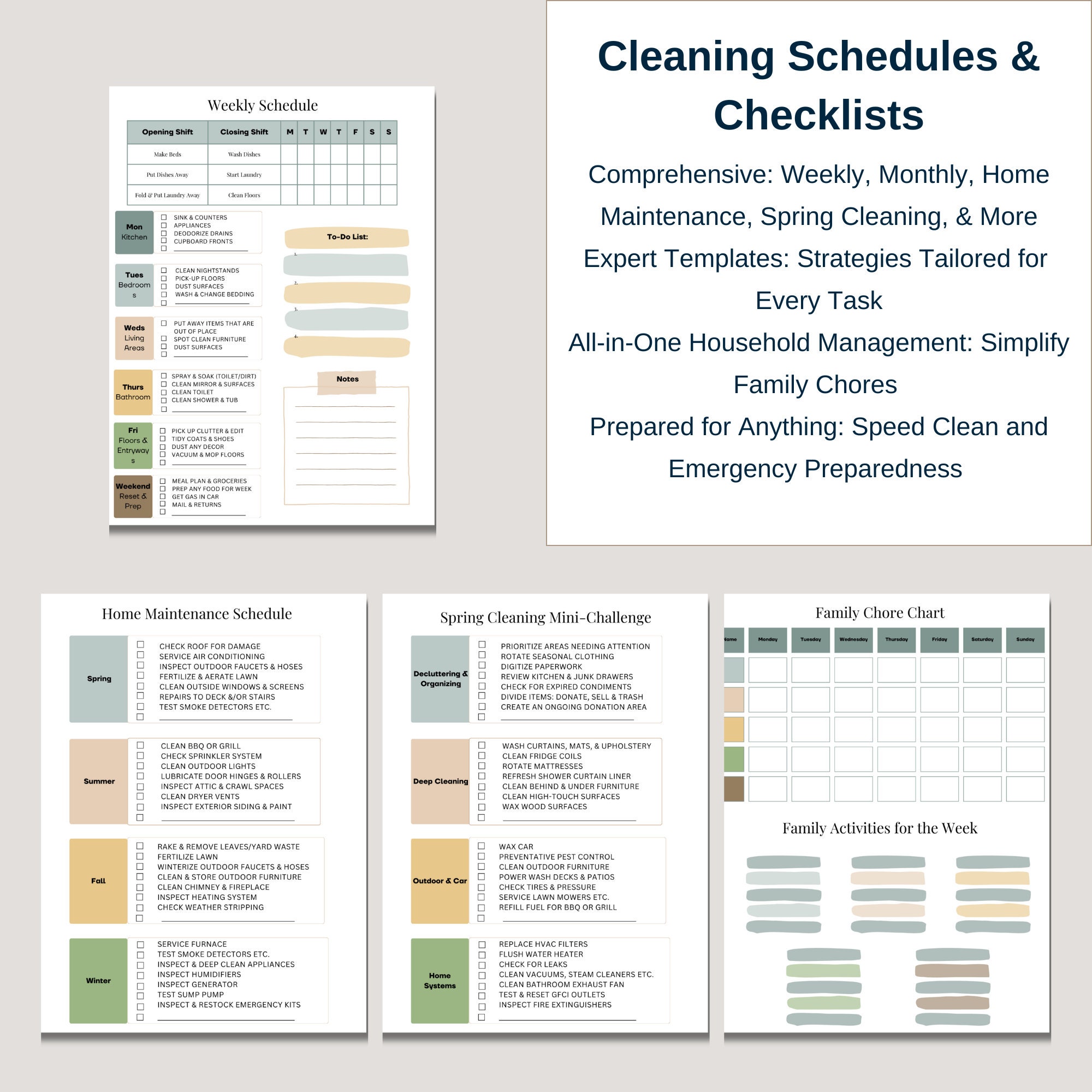 Ultimate Cleaning Schedule Cleaning Checklist Life Binder Decluttering ...