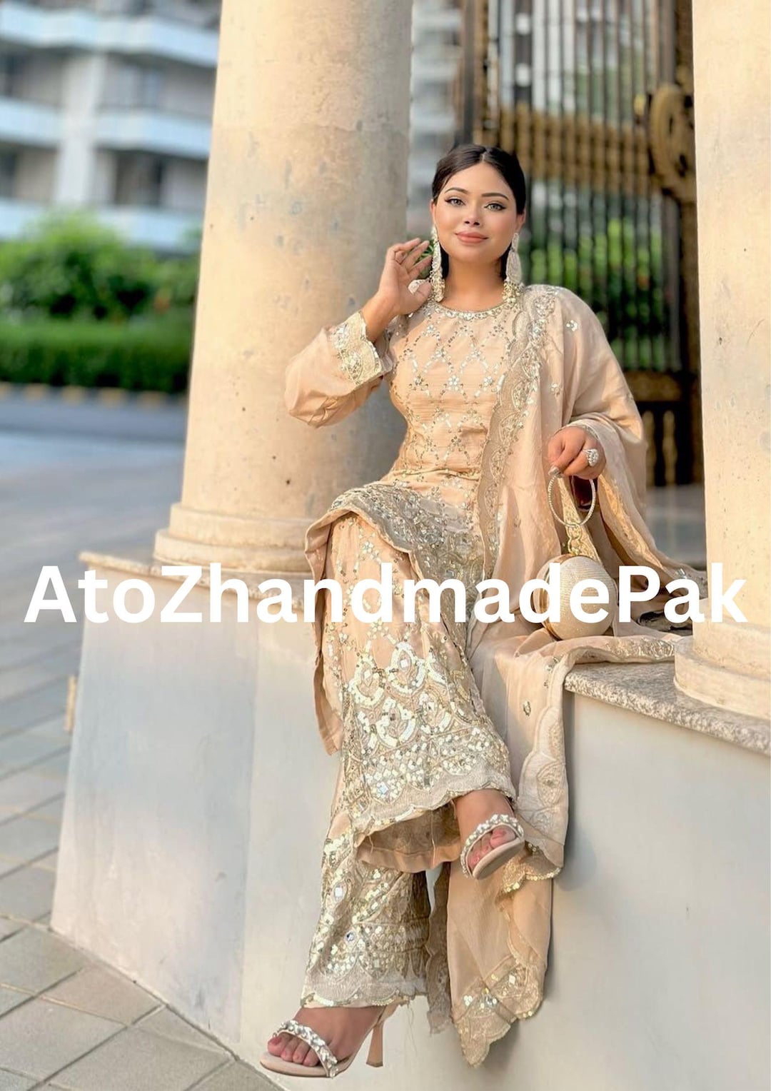 Designer off White Sharara Suit Bridesmaids Ready Made Sharara Suit ...