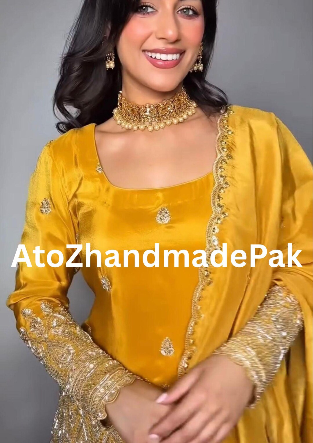 Yellow Sharara Set, Occasion Wear, Pakistan Fashion, Bollywood Style ...