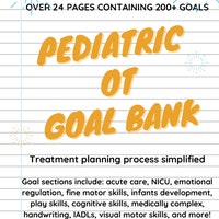 Pediatric Occupational Therapy Goal Bank - Etsy