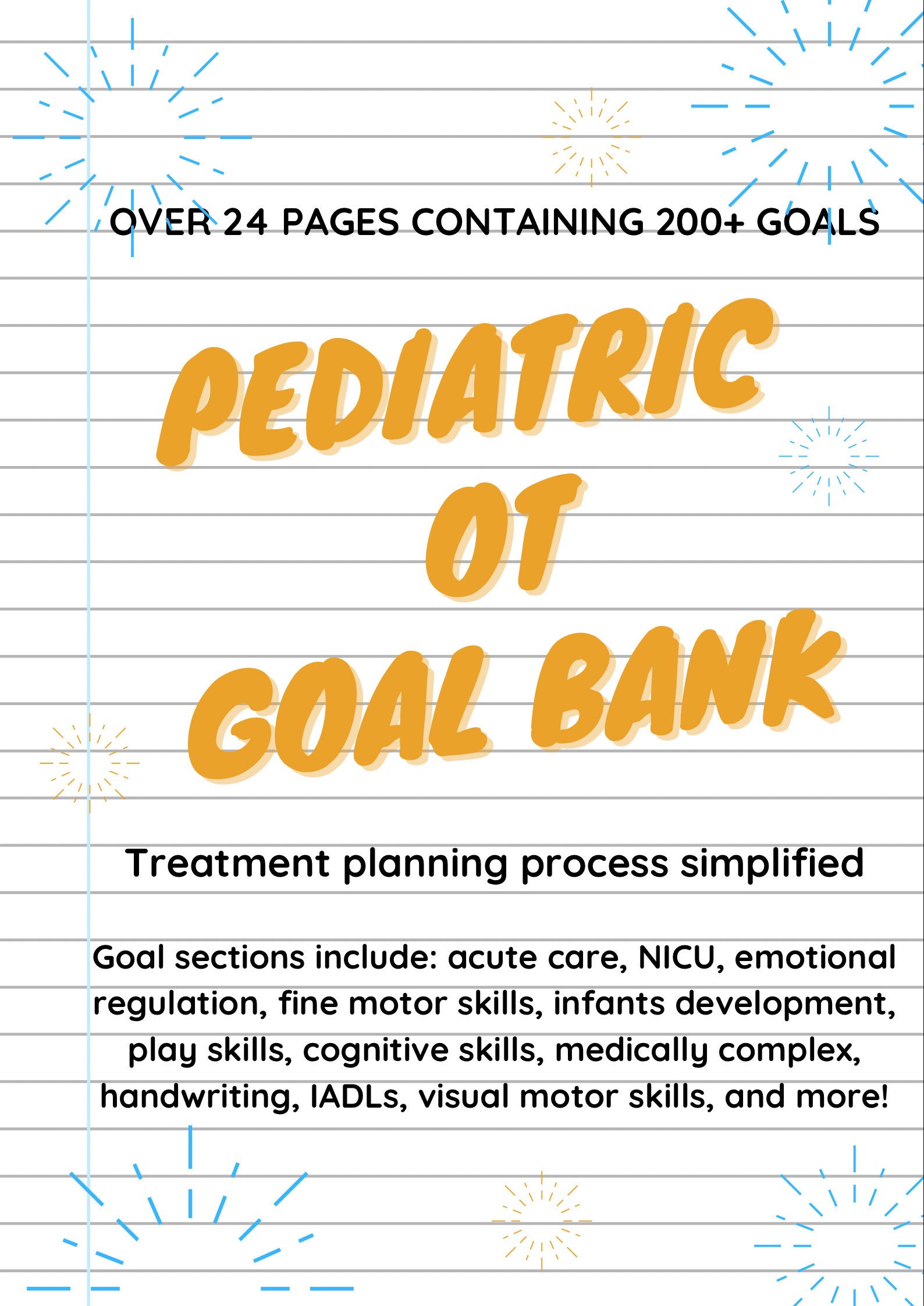 Pediatric Occupational Therapy Goal Bank - Etsy