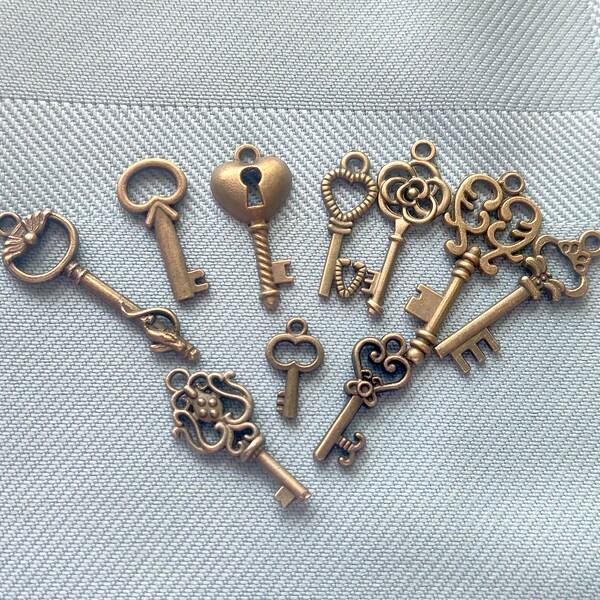 Antique Key Charm - Etsy