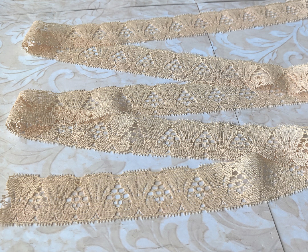 1 1/4 Antique Soft Peach Art Deco Lace, Sold by the Yard - Etsy