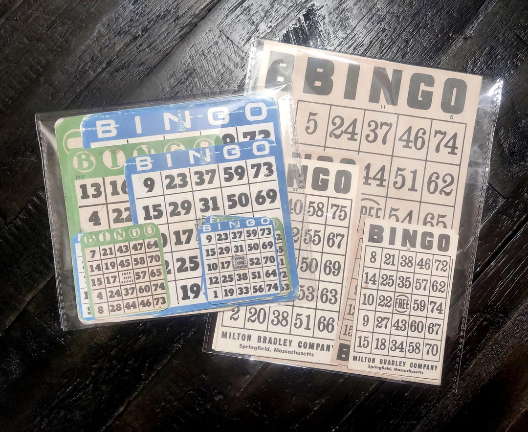 Printed Bingo Card Style Journal Cards, Ephemera Bundles - Etsy