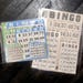 Printed Bingo Card Style Journal Cards, Ephemera Bundles - Etsy