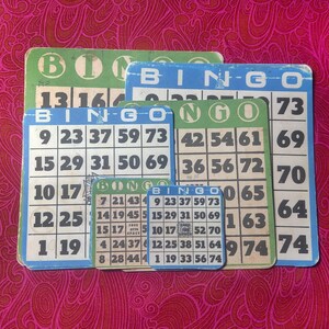 Printed Bingo Card Style Journal Cards, Ephemera Bundles - Etsy