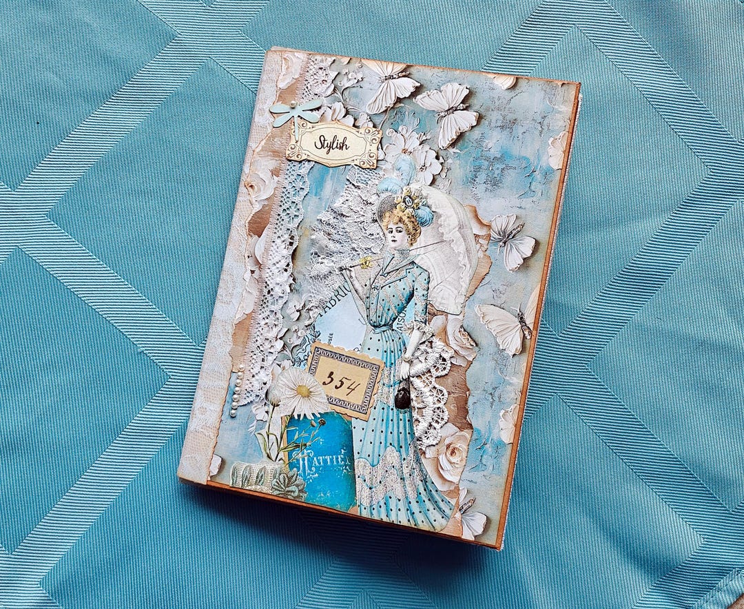Floral Blue Victorian Stacked Envelope "look-book" - Etsy
